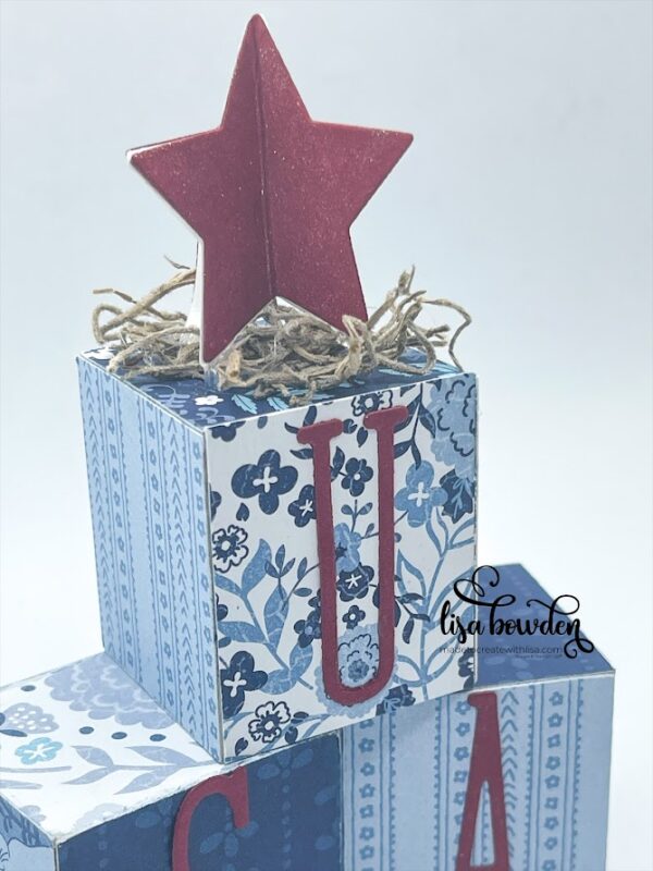 Patriotic Home Décor Blocks - Made to Create with Lisa