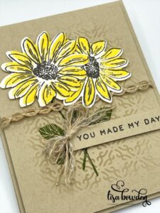 "You Made My Day" Black-Eyed Susan Card - Made to Create with Lisa