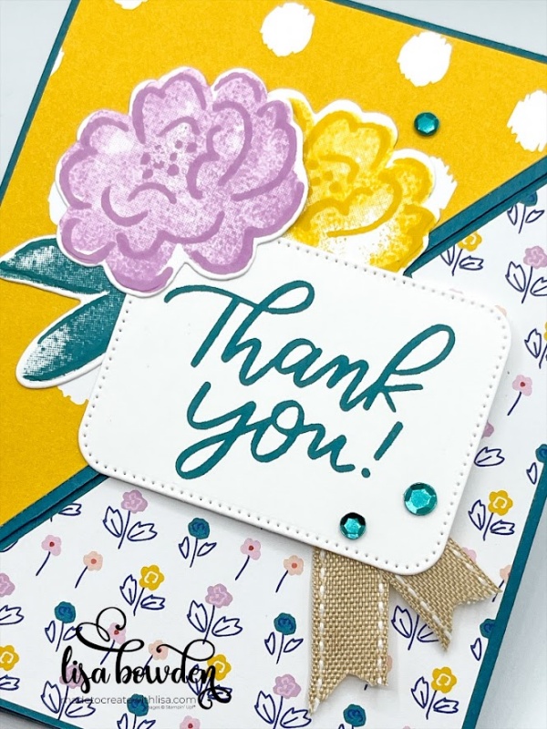 "Thank You" Triangle Fold Card - Made to Create with Lisa