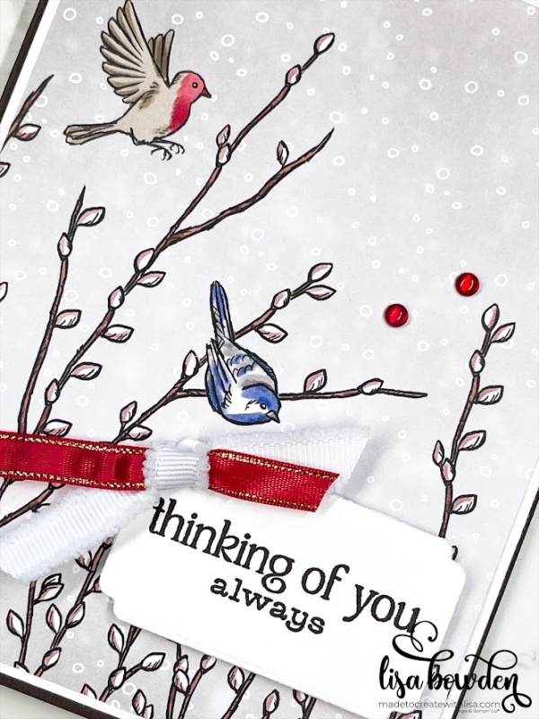Winterly Tree Tops Simple Card Layout - Made to Create with Lisa