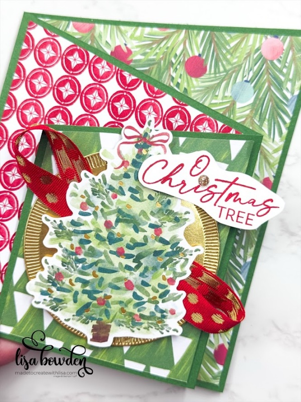 A Little Bit Festive Z Fold Card - Made to Create with Lisa