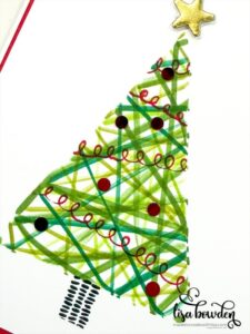 Crazy Marker Christmas Tree Card - Made to Create with Lisa
