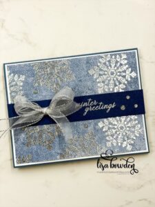 Sparkling Snowflakes Heat Embossed Card - Made to Create with Lisa