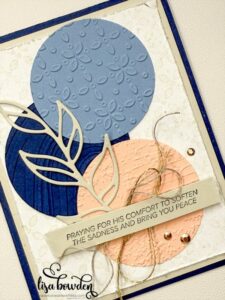 Embossing Folder Circle Punch Sympathy Card - Made to Create with Lisa